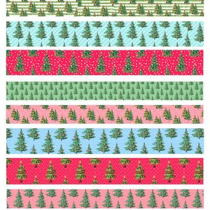 Christmas Washi Tape Strips: Holiday Digital Printables (PDF) - Etsy