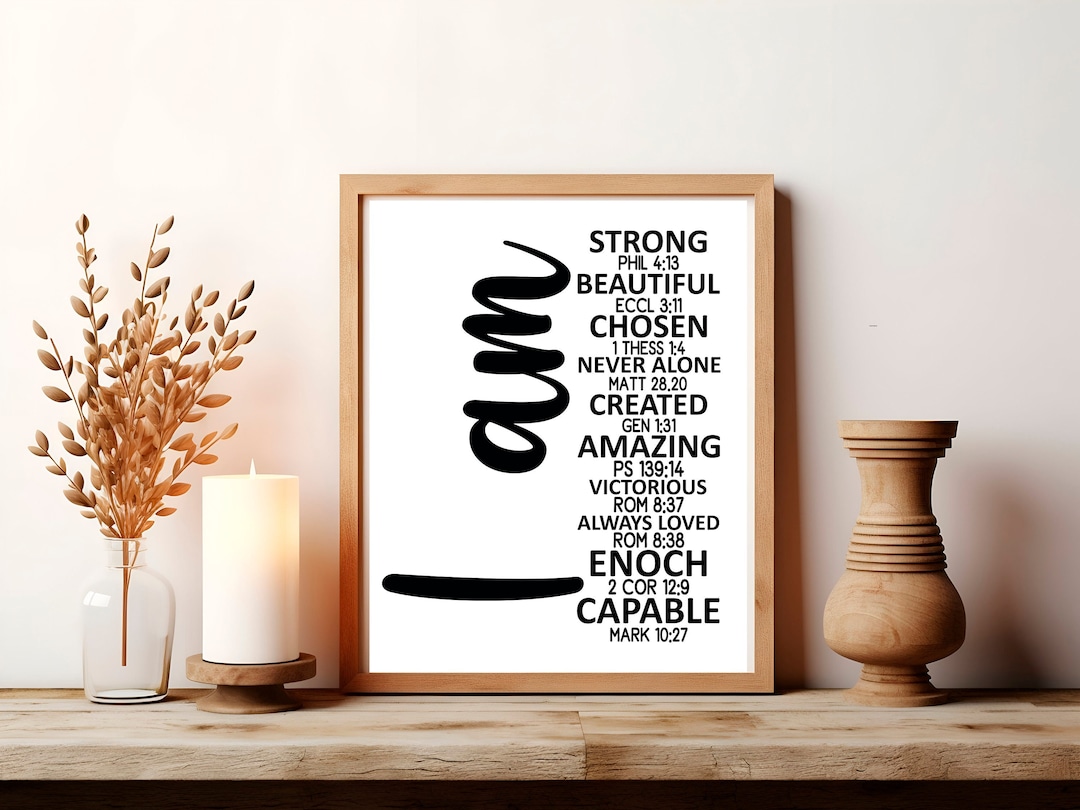 Christian 'I Am' Statements Art Print (digital Download) - Etsy