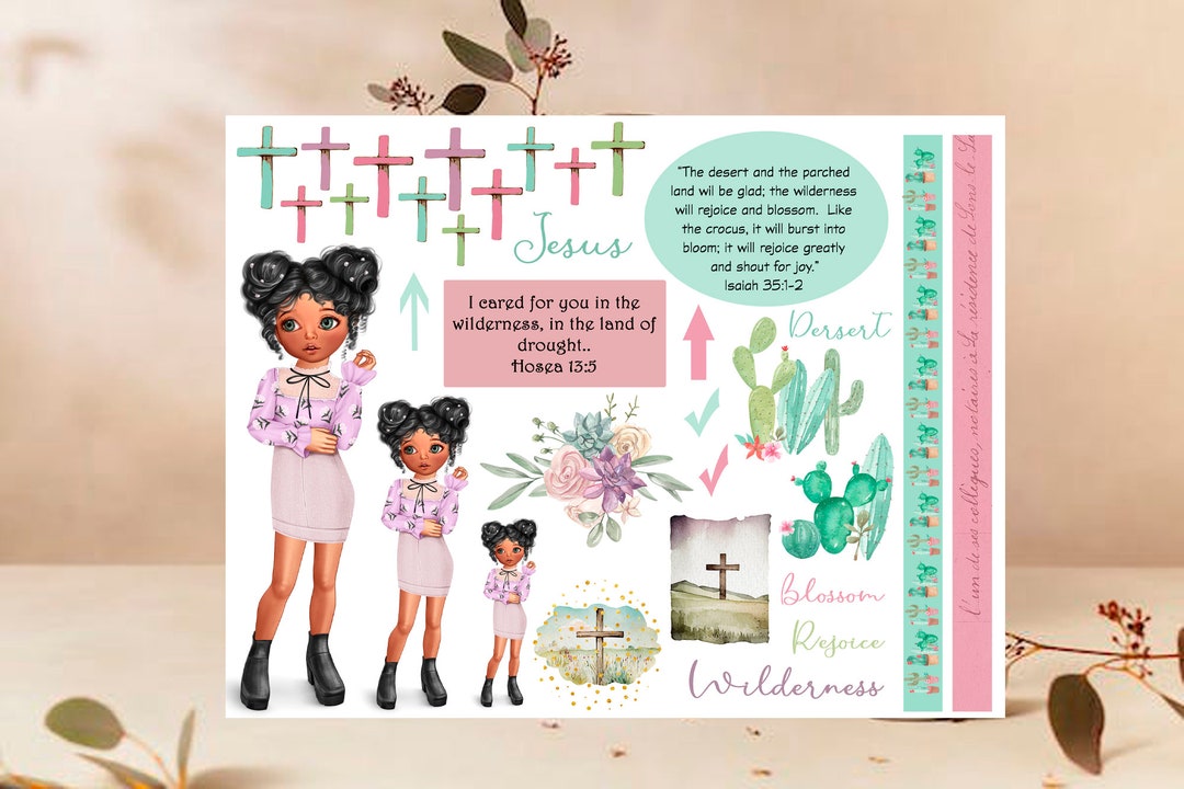 2 Pages Christian Bible Journaling Digital Printable Pagers, Bible ...