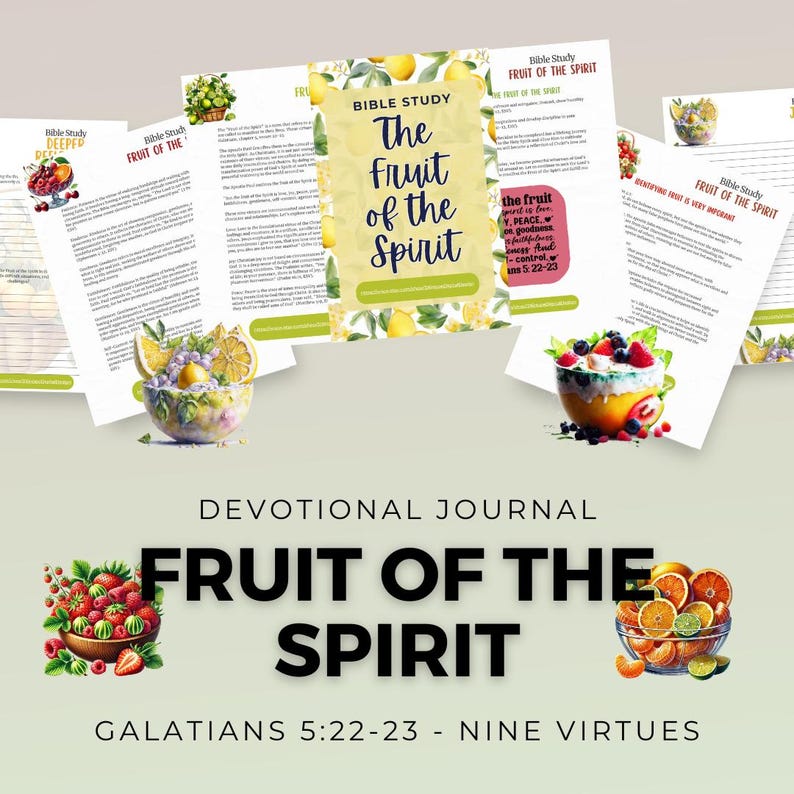 Fruit of the Spirit Bible Study: Christian Devotional Printable (PDF ...
