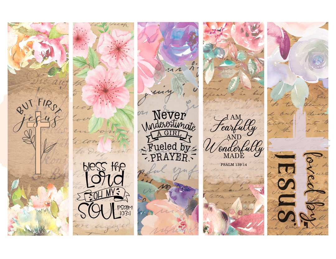 Christian Digital Printable Bookmarks, Chrisitan Digital, Bible ...