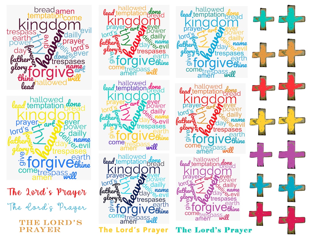 Bible Journaling Printable, the Lord's Prayer Word Art, Prayer ...