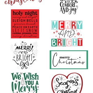Christmas Notecard Set 11 four Cards Digital Printable Card, Holiday ...