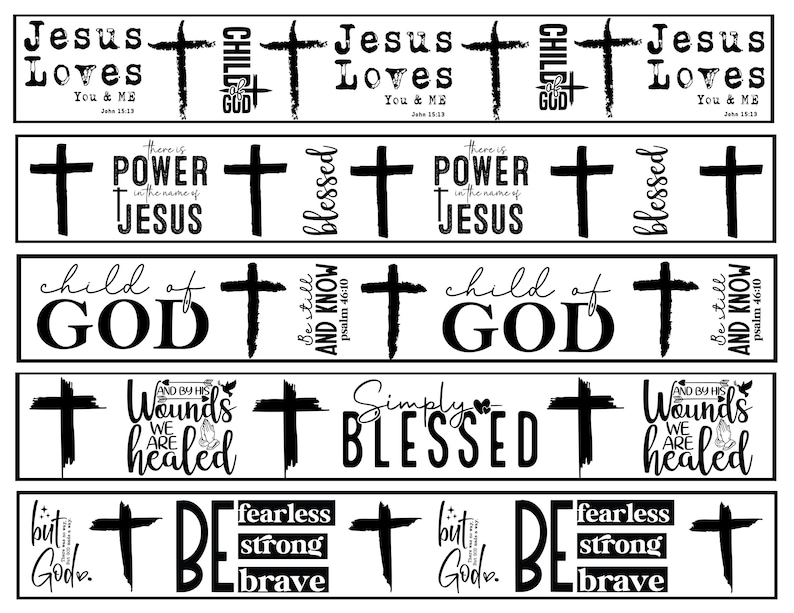 Christian Washi Tape Set: Black & White Bible Journaling (digital ...
