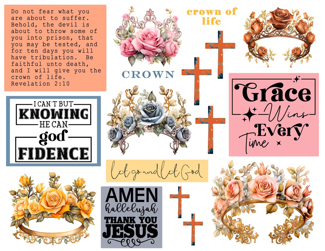 Bible Journaling Printable, Crown of Life, Revelation 2:10, Prayer ...