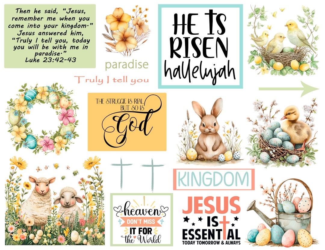 Easter Christian Bible Journaling Printable Page (digital Download) - Etsy