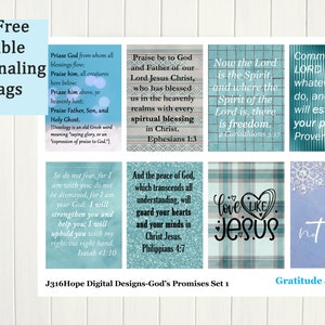 Scripture Cards Bible Journaling Digital Printable Tags/bookmarks ...