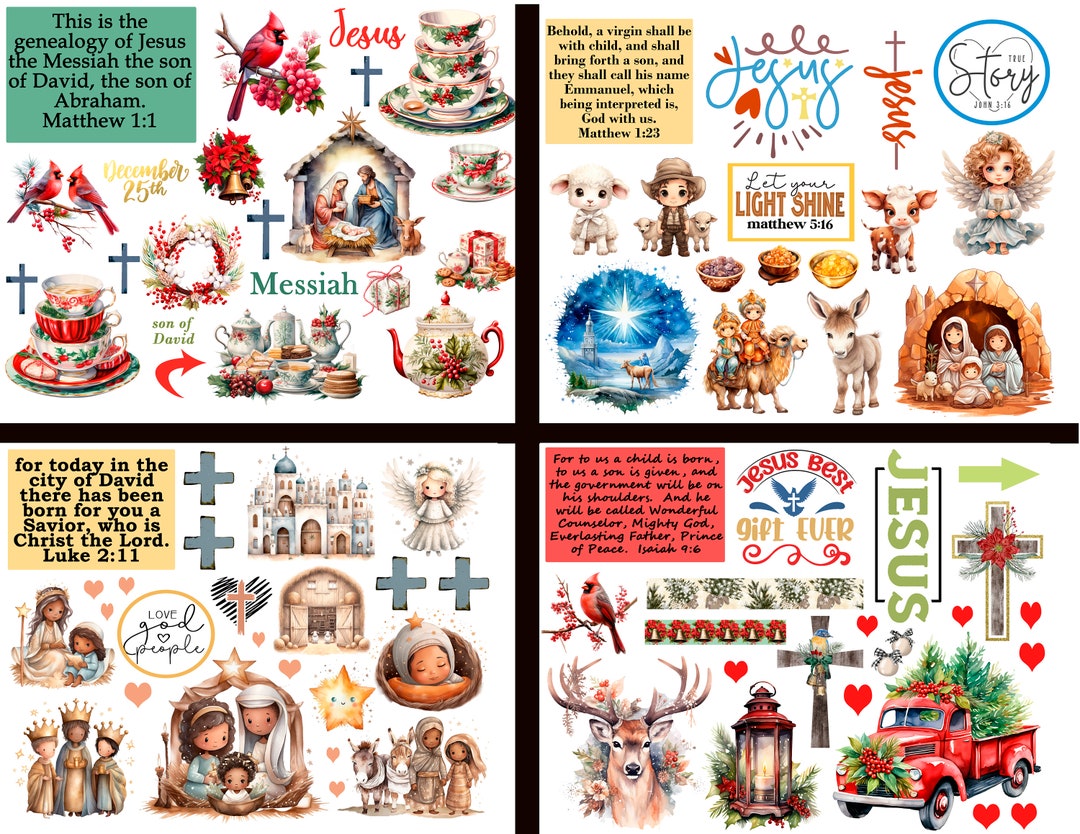 Bible Journaling Printable, XMAS -4 Pages, Set 1, Prayer Journaling ...