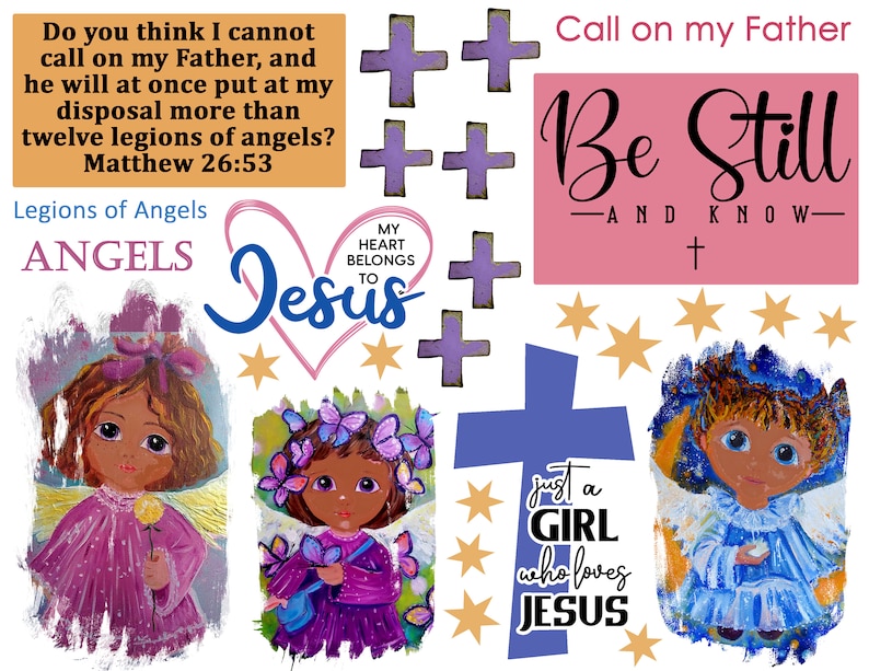 Legions of Angels Bible Journaling Printable, Matthew 26:53, PDF ...