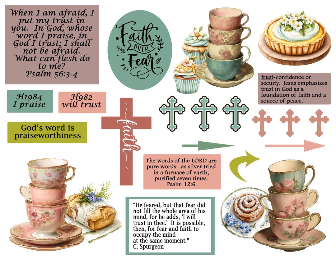 Psalm 56:3-4 Bible Journaling Printable, Trust in Thee (PDF) - Etsy