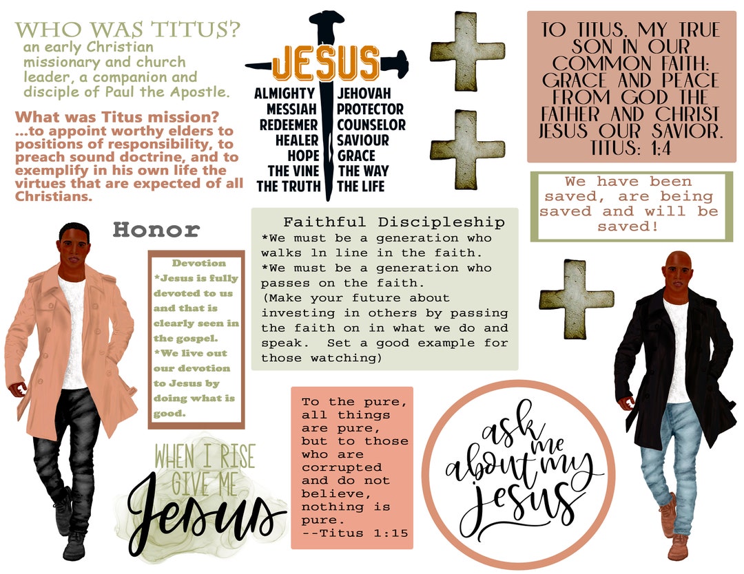 Christian Faith Bible Journaling Printable, Who Was Titus, Titus 1-4, 1 ...