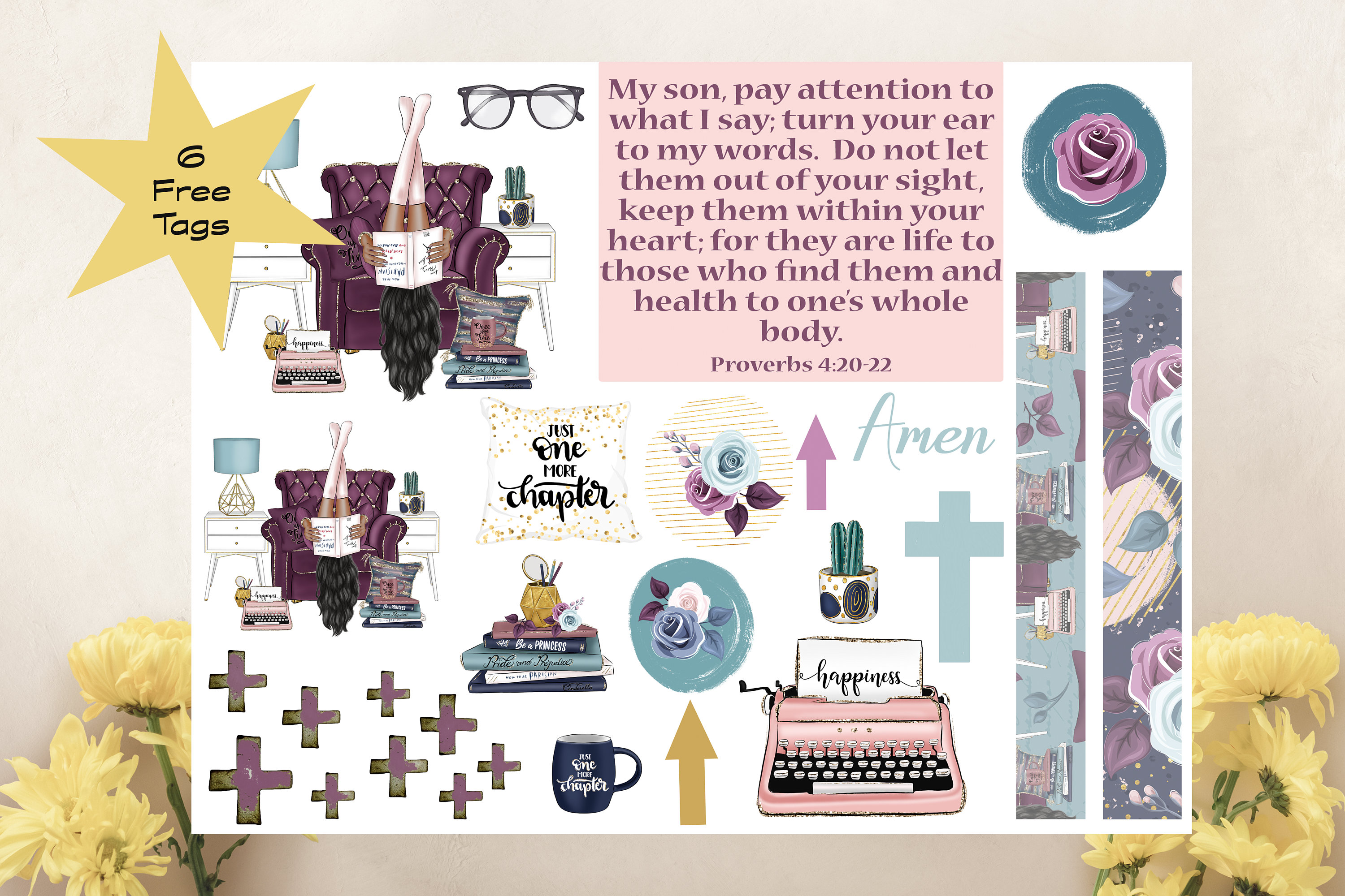 Bible Journaling Printable, Proverbs 4-20 Words Are Life, Prayer ...