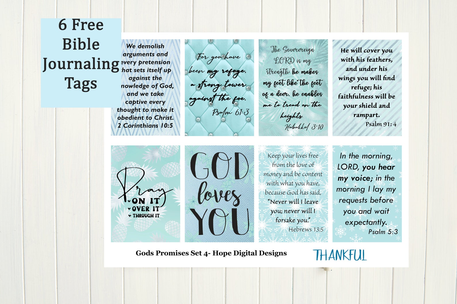 Scripture Cards Bible Journaling Digital Printable Tags/bookmarks ...