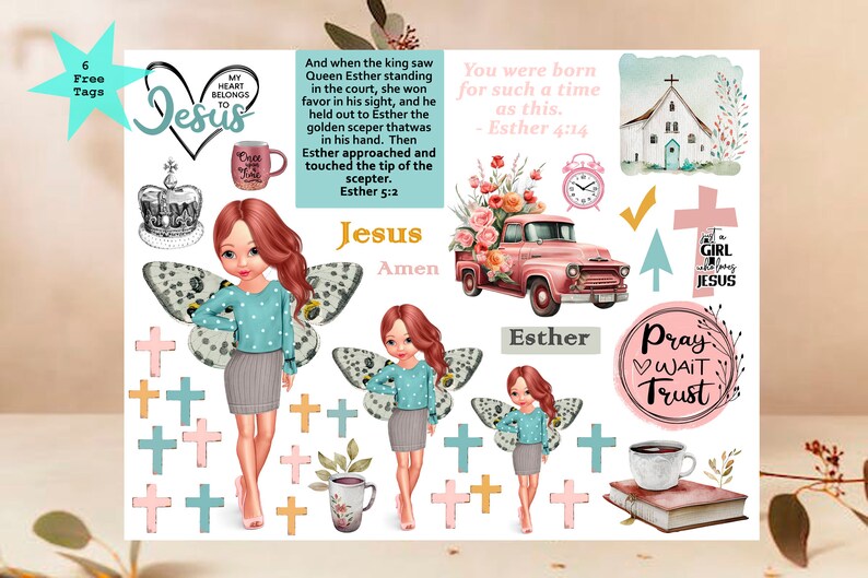 Esther Bible Journaling Printable Page: Christian Digital (PDF) - Etsy