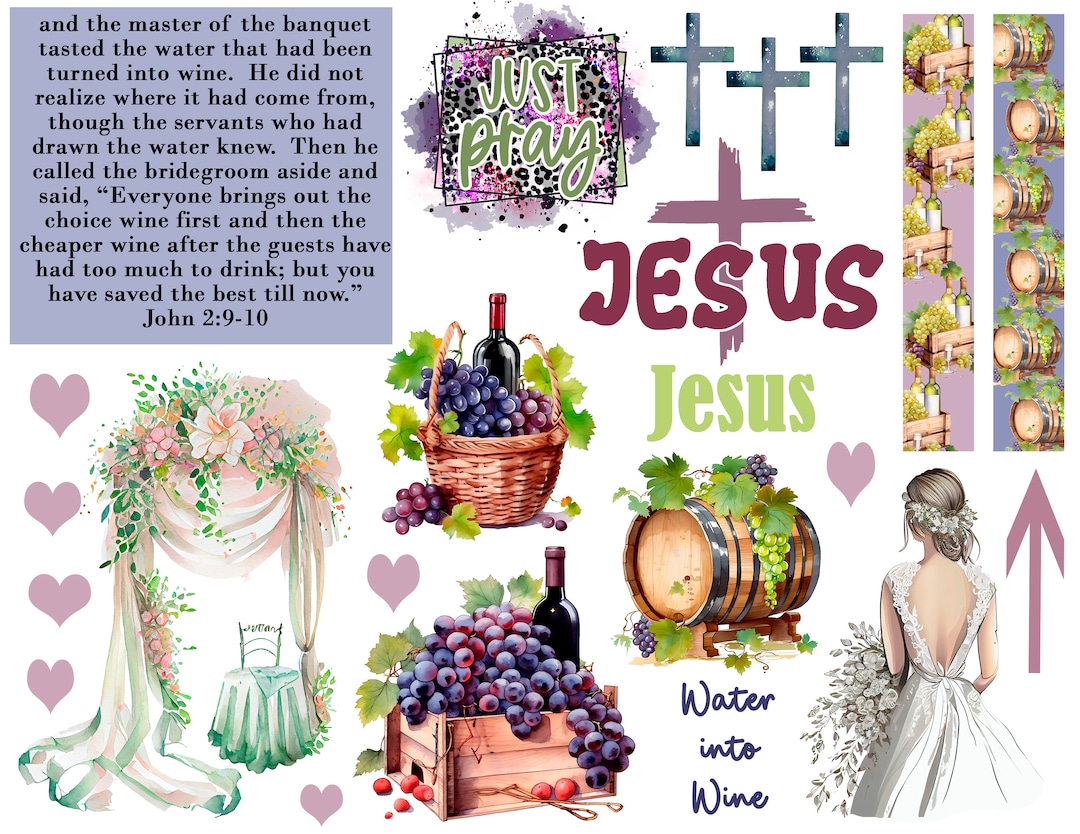 Bible Journaling Printable, Water Into Wine John 2:9-10, Journaling ...