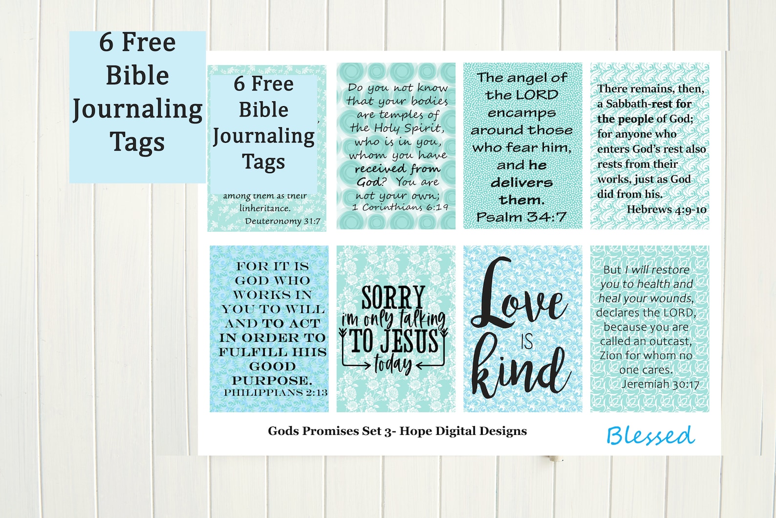 Scripture Cards Bible Journaling Digital Printable Tags/bookmarks ...