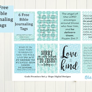 Scripture Cards Bible Journaling Digital Printable Tags/bookmarks ...