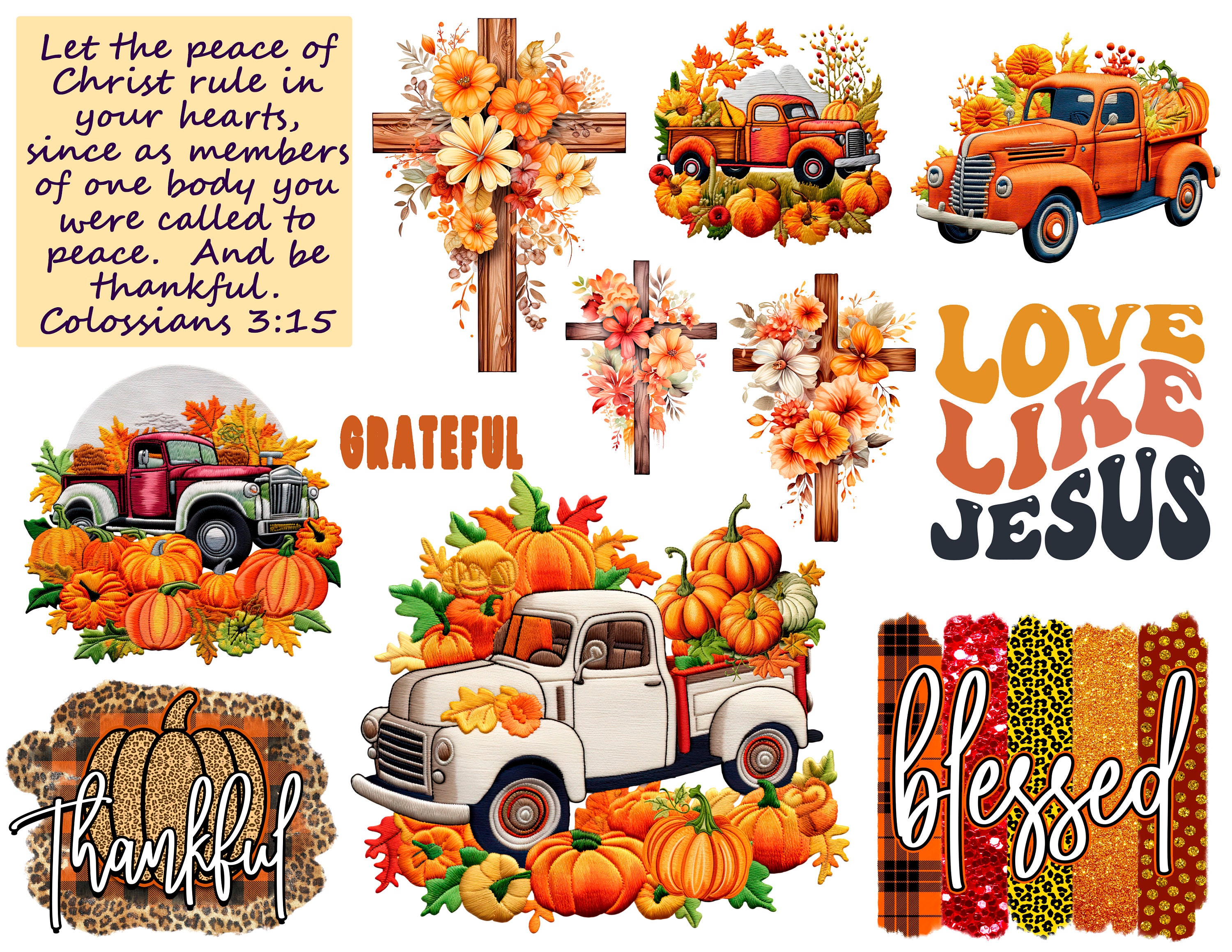 Fall Bible Journaling Printables: Thankful Scripture Art (digital ...