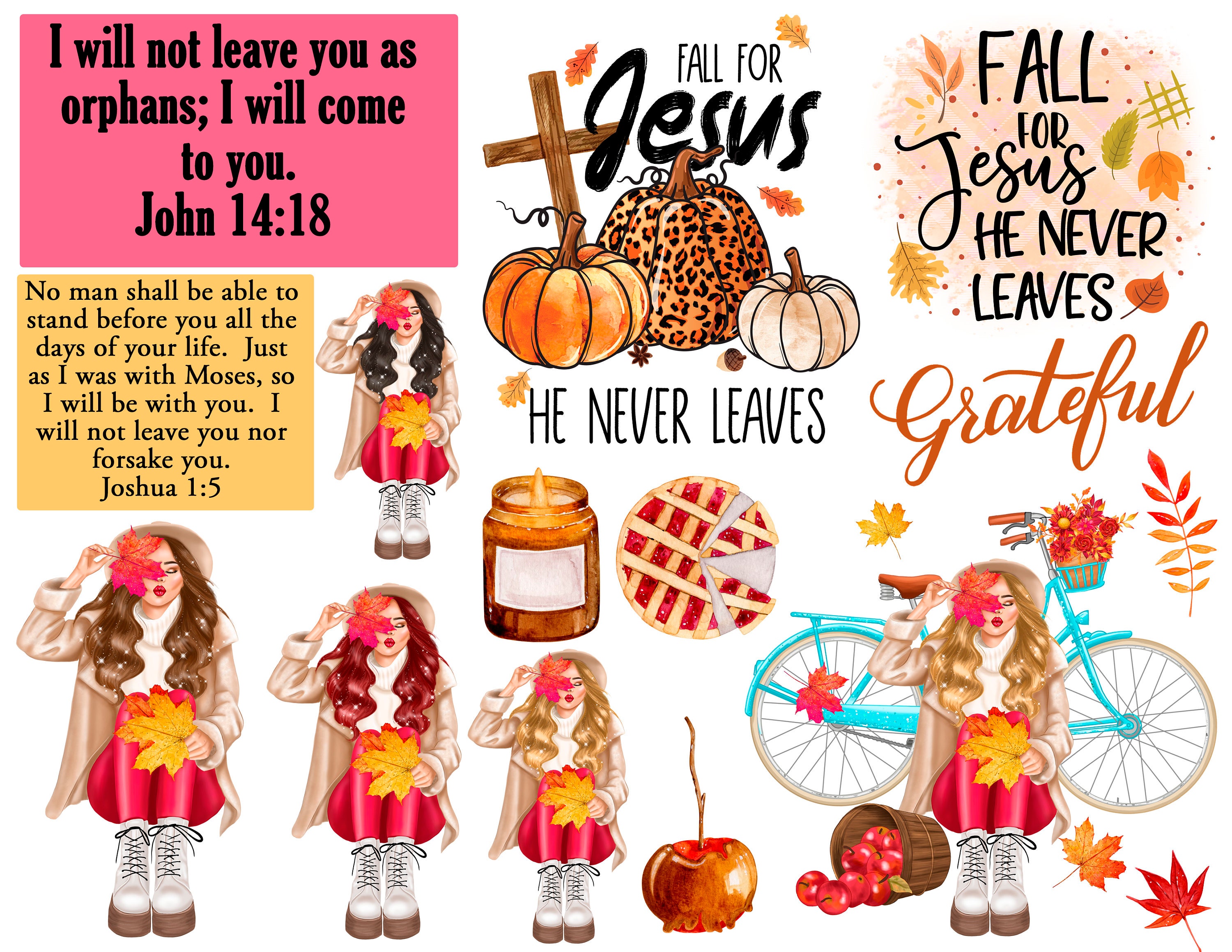Bible Journaling Printable Fall for Jesus Joshua 15 John - Etsy