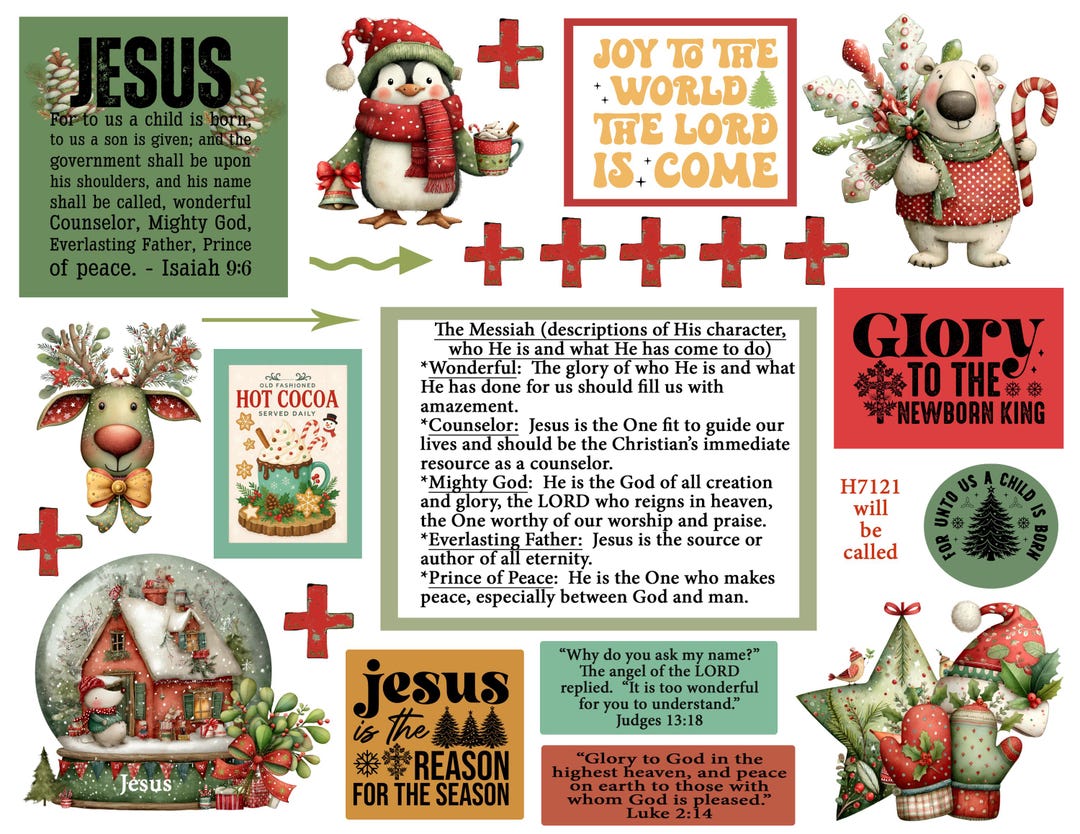 Messiah Isaiah 9:6 Printable for Bible Journaling (PDF) - Etsy