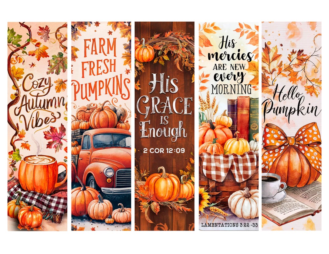 Christian Autumn Bookmarks: Bible Scripture Tags (digital Printable) - Etsy