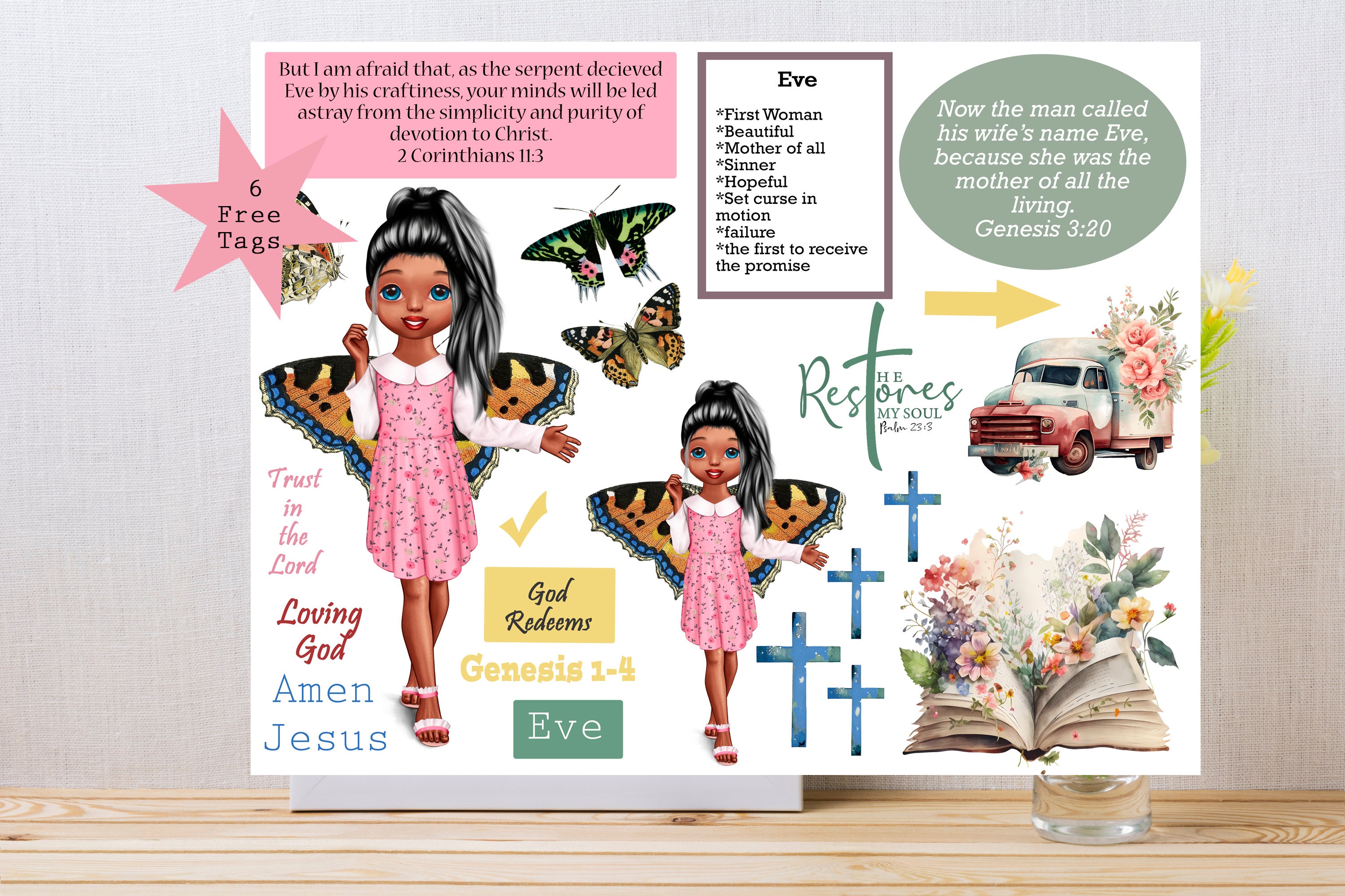 Meet Eve Bible Journaling Printable: Genesis Scripture Art (digital ...