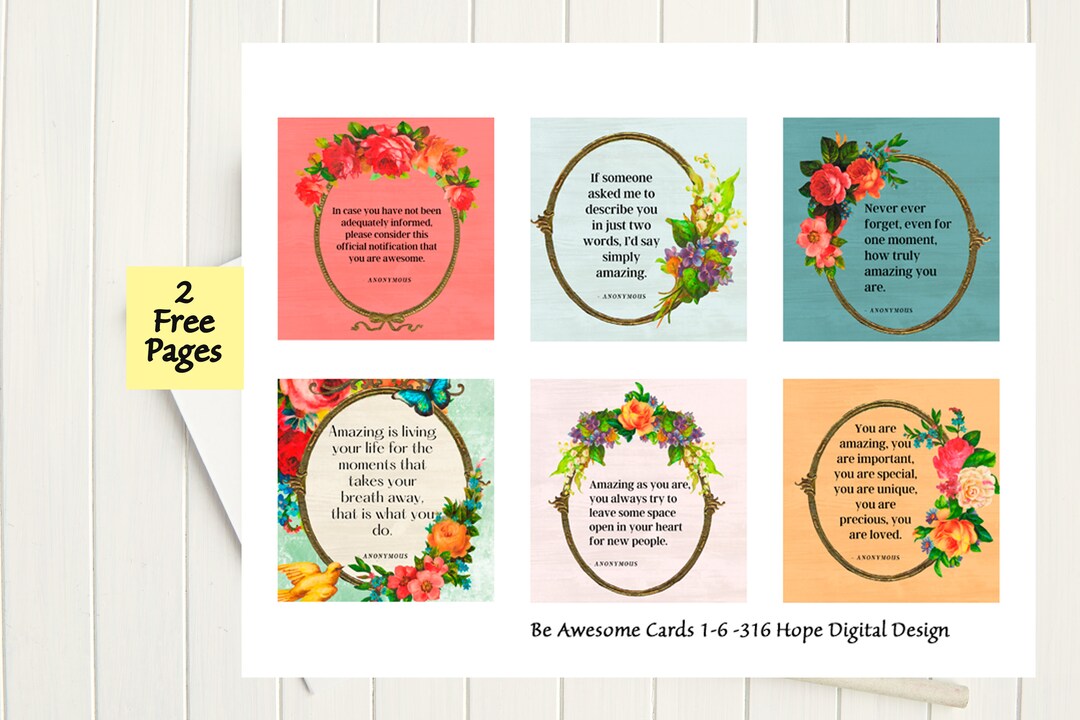 Bundle 30 Affirmation Quote Printable Cards, Positive Quotes Printable ...