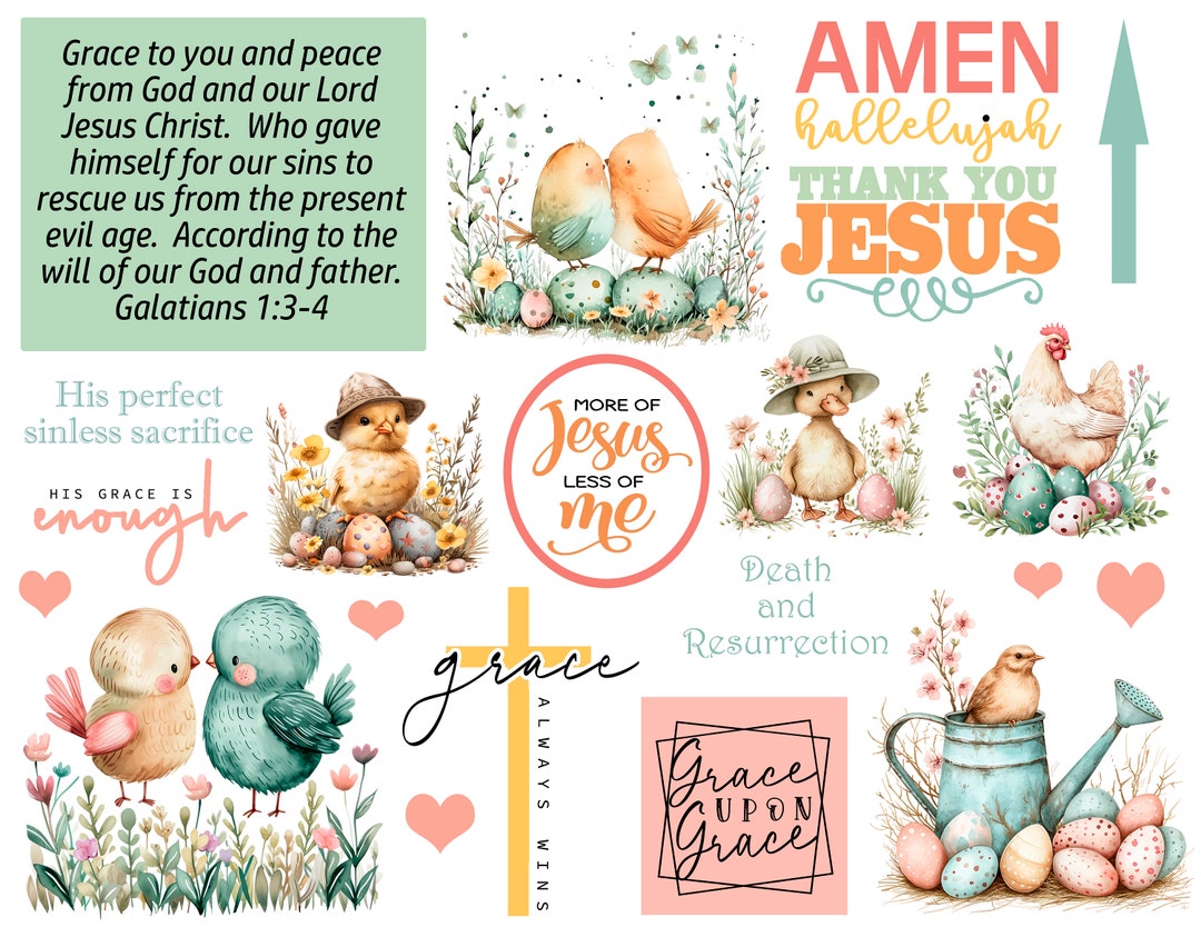 Easter Bible Journaling Page: Christian Galatians Art (digital Download ...