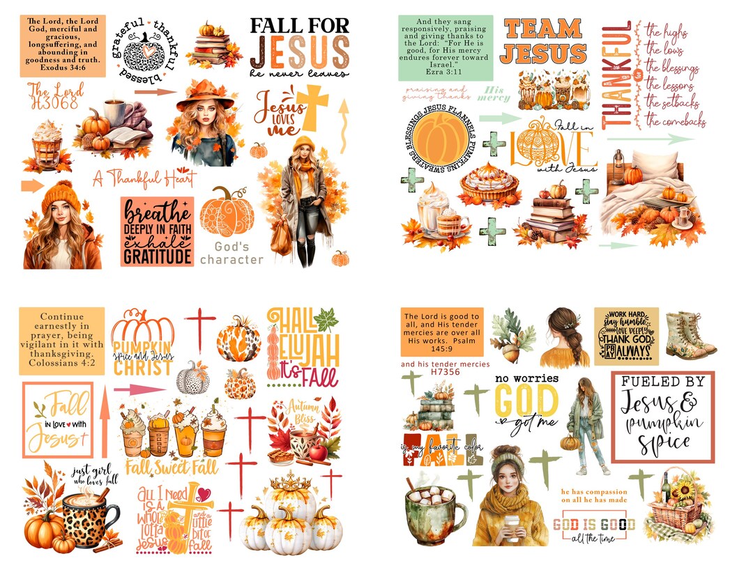 Fall Bible Journaling Printables: Christian Scripture Study (4 Pages ...