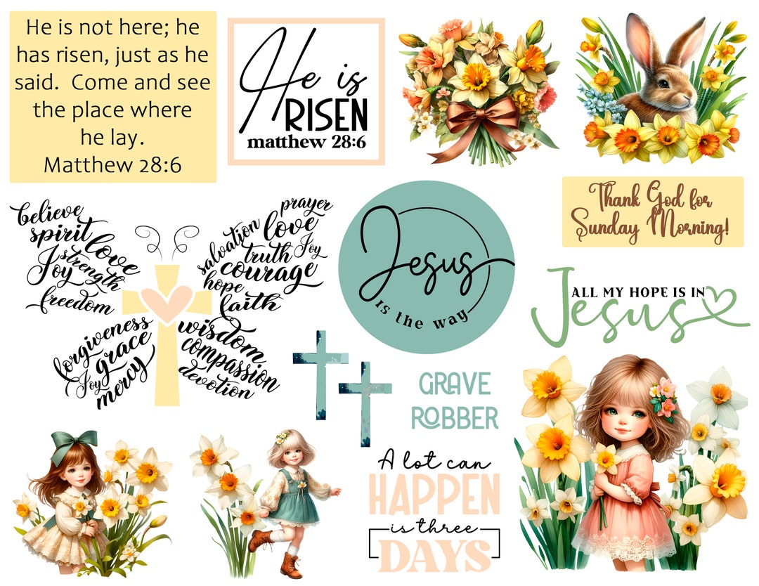Easter Christian Bible Journaling Printables (digital Download) - Etsy