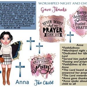 Bible Journaling Printable, Anna Luke 2:36-38, Prayer Journaling, Bible ...