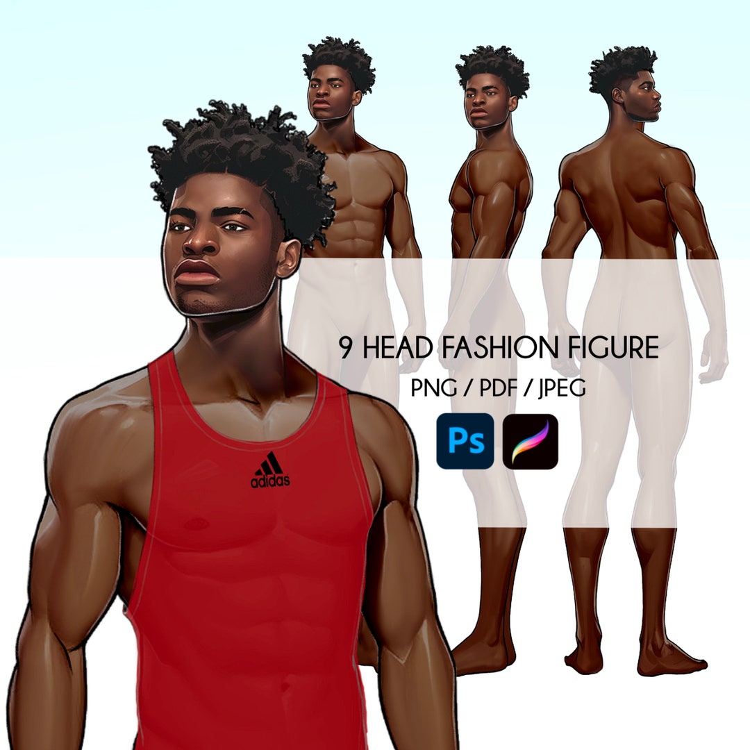 Male Fashion Figure Templates: Design Croquis (digital Download) - Etsy