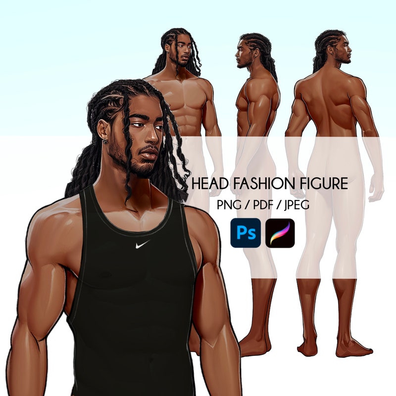 Male Croqui Template - Etsy