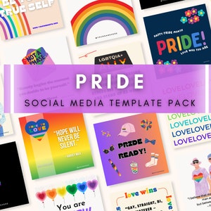 LGBTQIA Social Media Bundle Pride Gay Quotes Rainbow - Etsy