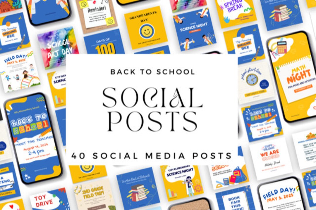 Back to School Social Media Templates: PTO/PTA Canva Flyer (digital ...