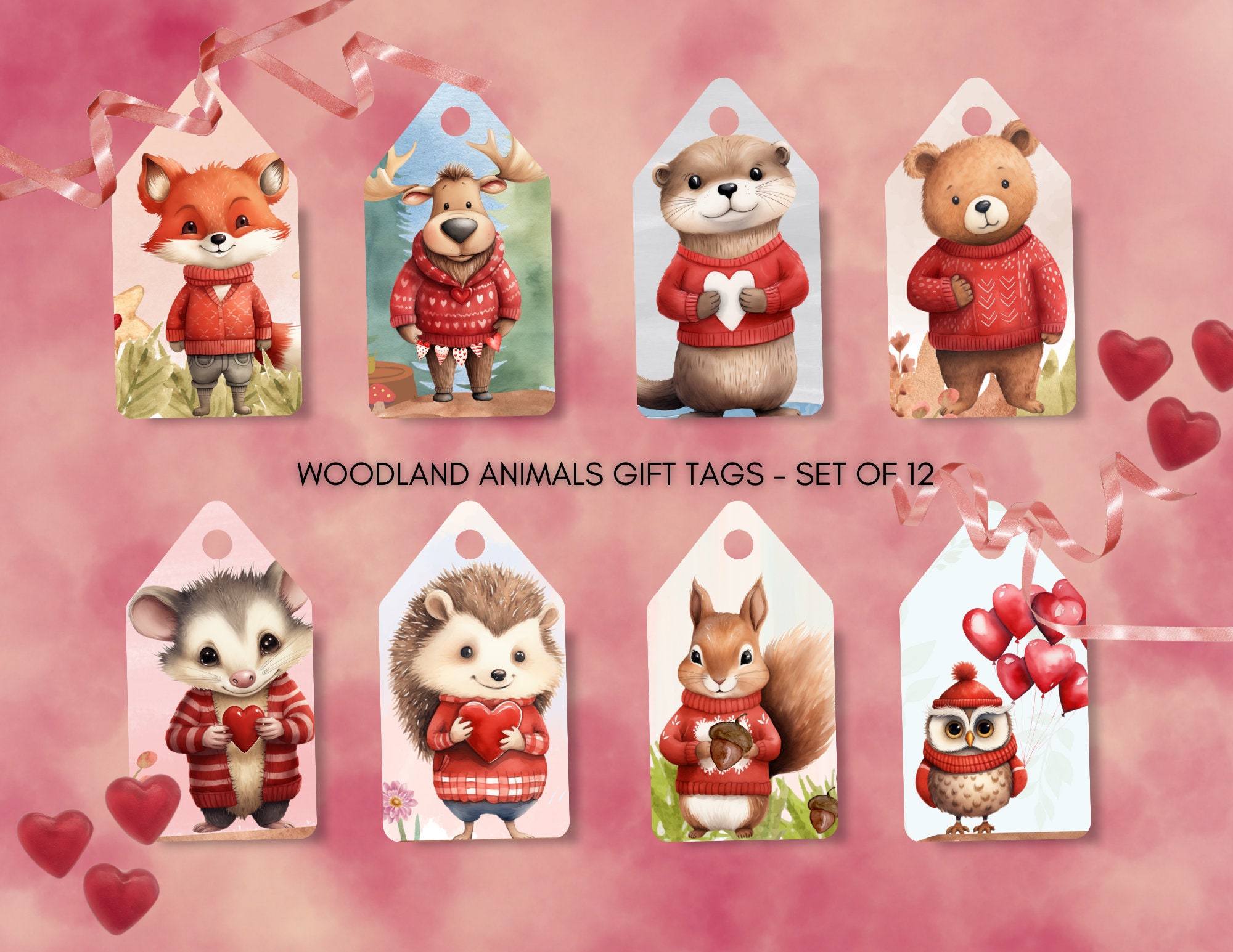 Printable Valentine Tags for Kids and Teens Instant Download, Digital ...