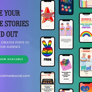 LGBTQIA Social Media Bundle Pride Gay Quotes Rainbow - Etsy