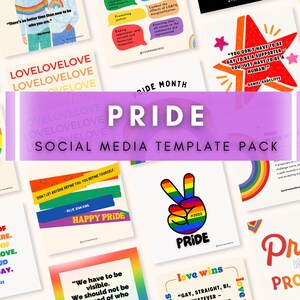 LGBTQIA Social Media Bundle Pride Gay Quotes Rainbow - Etsy