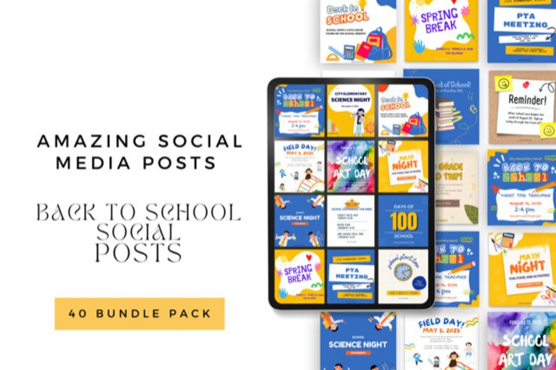 Back to School Social Media Templates: PTO/PTA Canva Flyer (digital ...