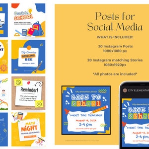 Back to School Social Media Templates: PTO/PTA Canva Flyer (digital ...