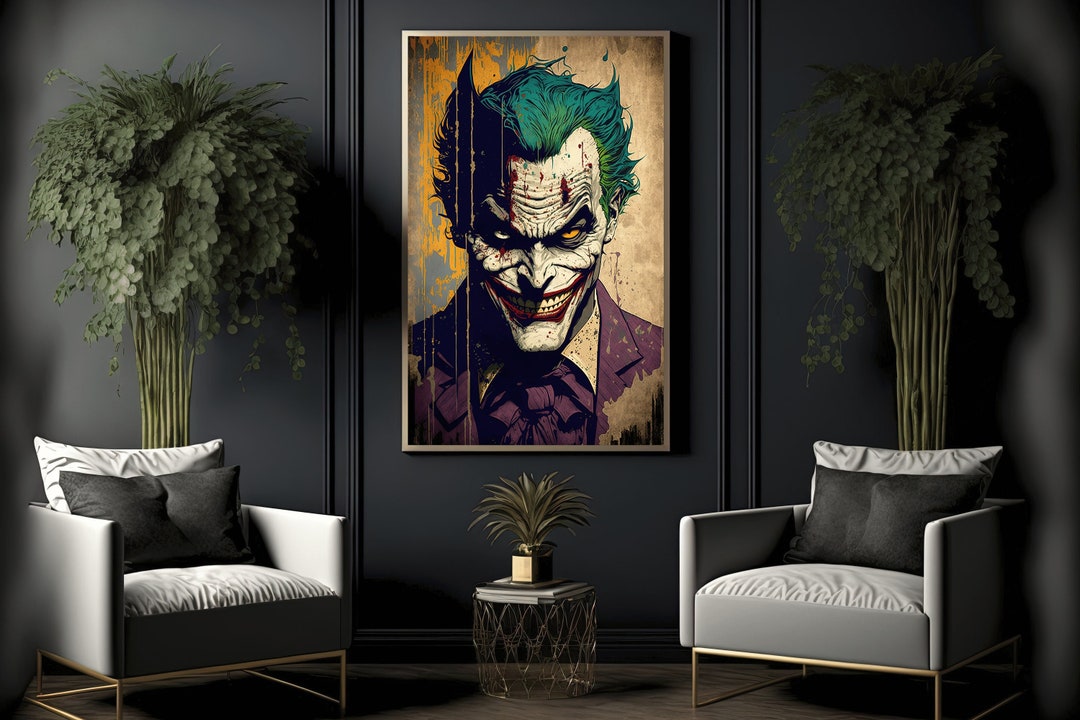 Poster / Canvas / Home Decor Wall Art / High Quality Print the Joker ...