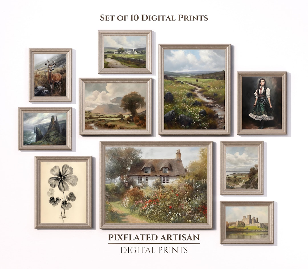 Vintage Ireland Country Gallery Wall Art PRINTABLE SET of 10 | Irish ...