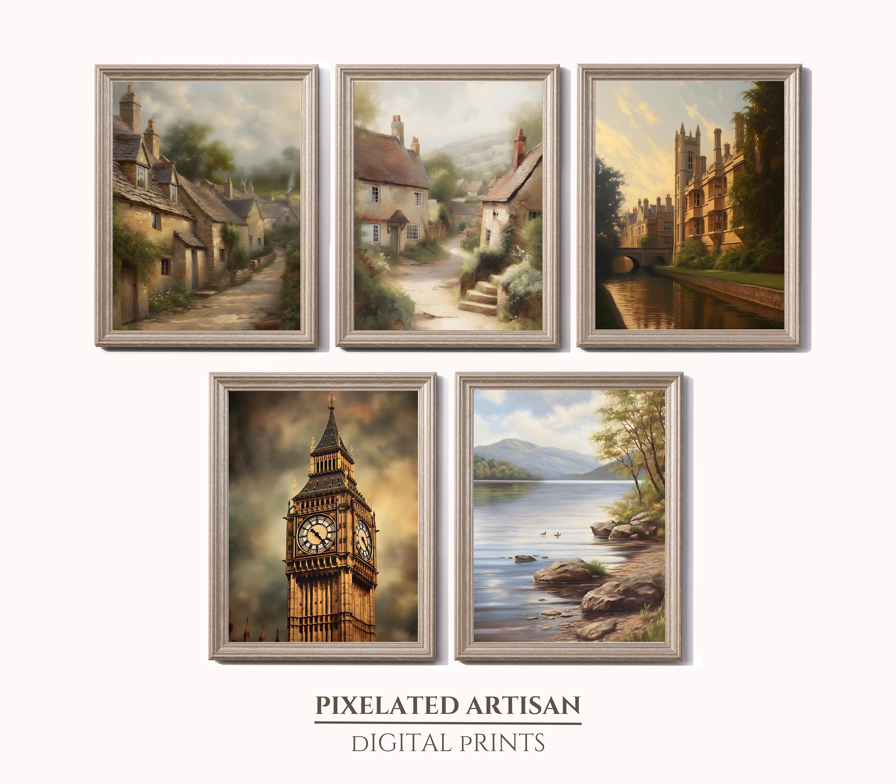 Vintage England Country Gallery Set of 10 Digital Download Printable ...