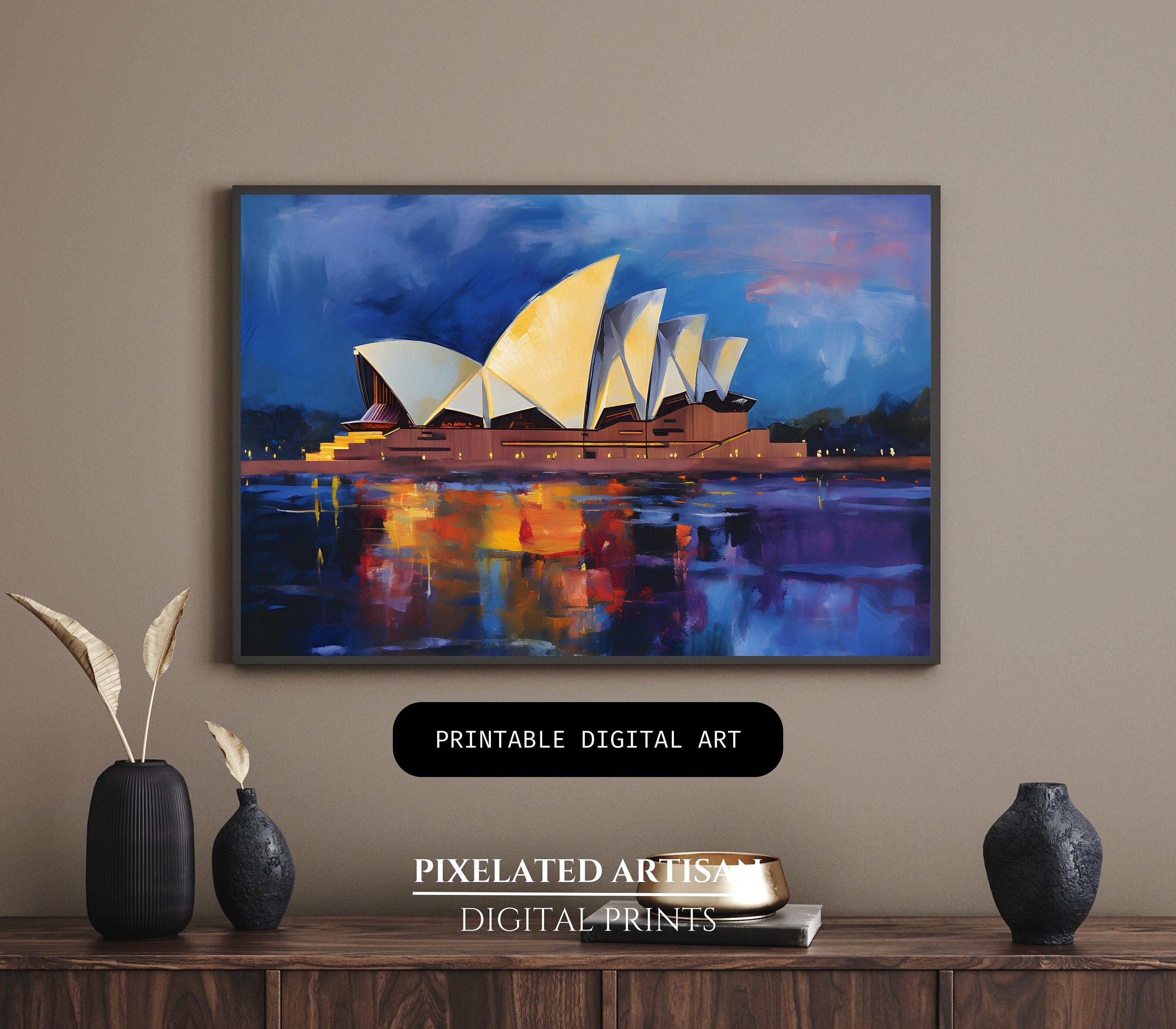 Sydney Opera House Impressionism Painting Digital Download - Etsy
