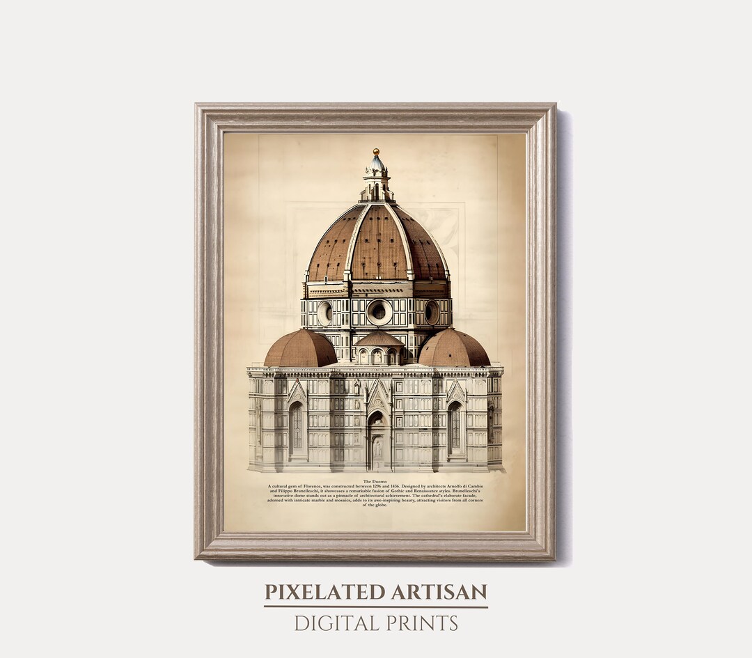 The Duomo Technical Drawing - Printable Artworks - European ...