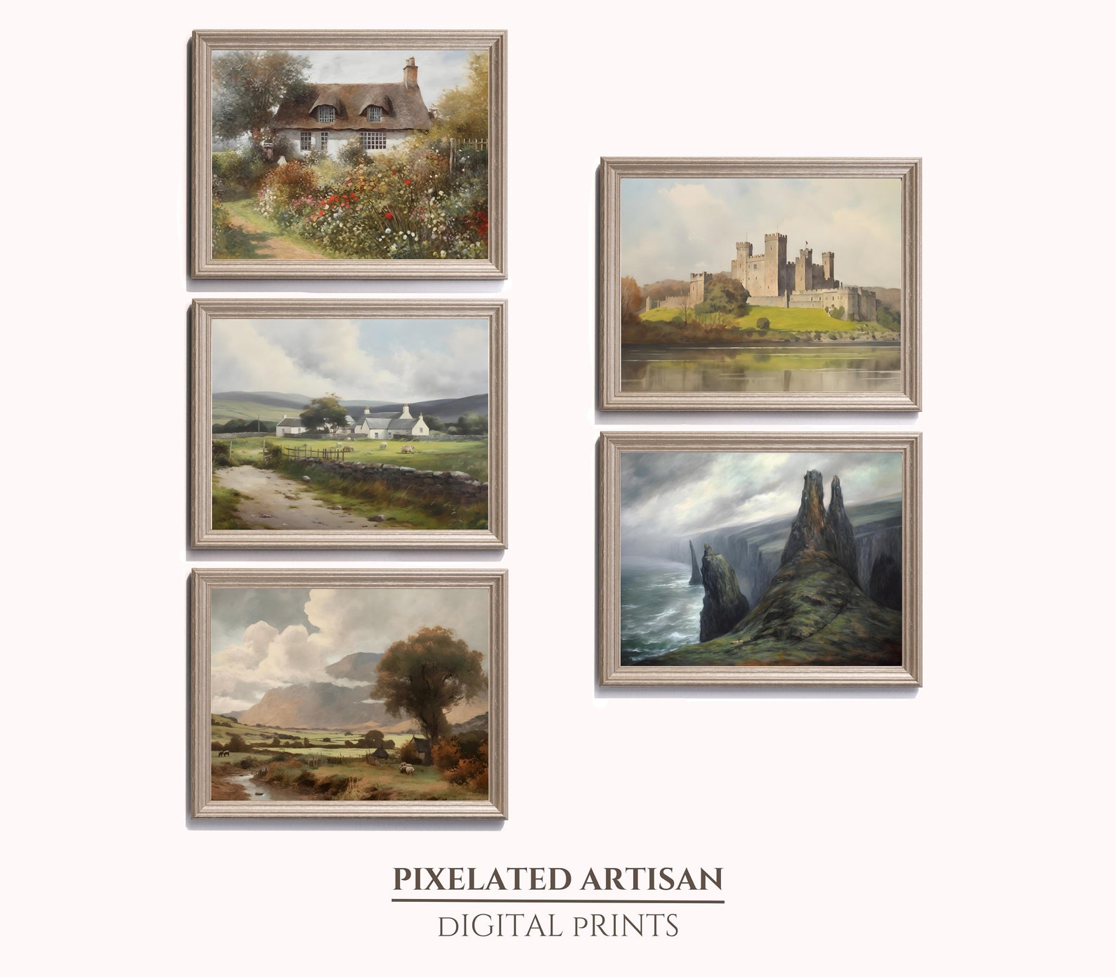 Vintage Ireland Gallery Wall Art: Irish Countryside Prints (digital ...