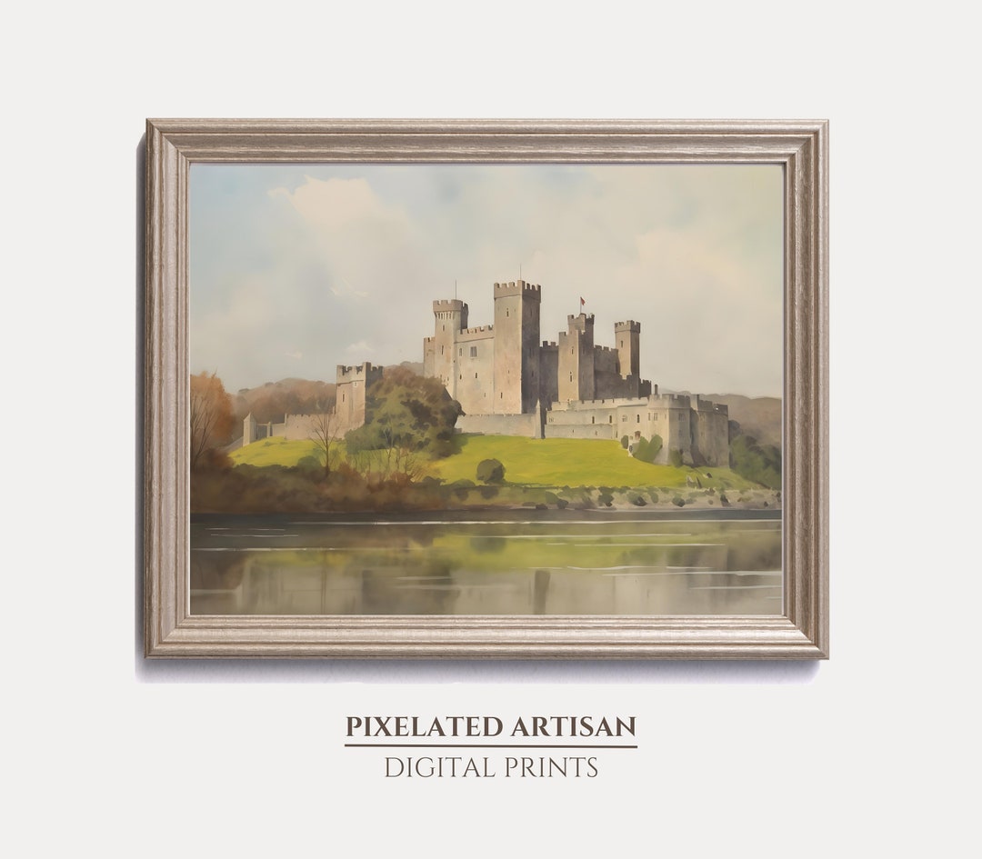 Bunratty Castle Ireland Vintage Painting | Summer Vintage Muted Print ...