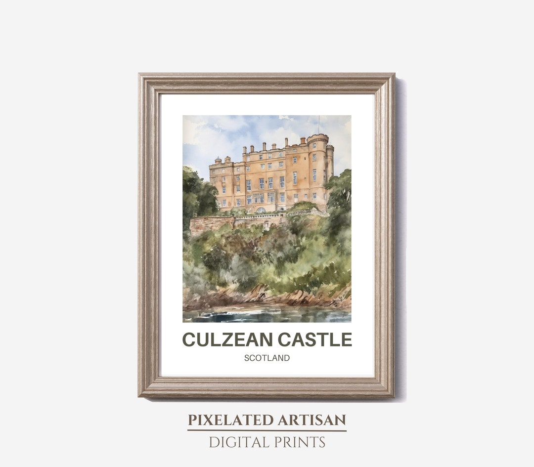 Culzean Castle Watercolour Travel Poster | Digital Download Scotland ...