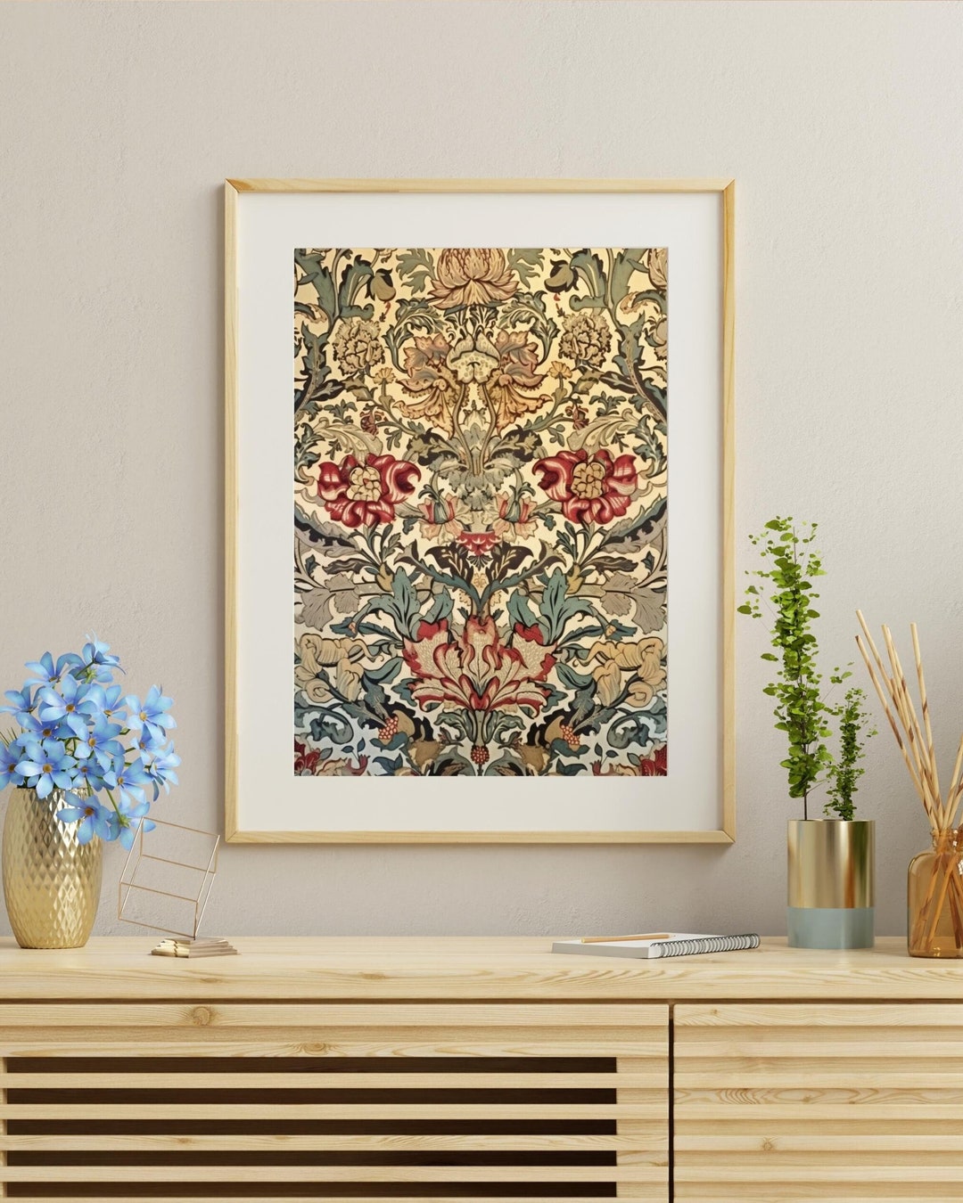 Ornate Floral Tapestry Pattern Printable Artworks Wall Printables Rug ...