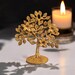 Handcrafted Brass Tree Decor With Floral Detailing | Decorative Metal ...